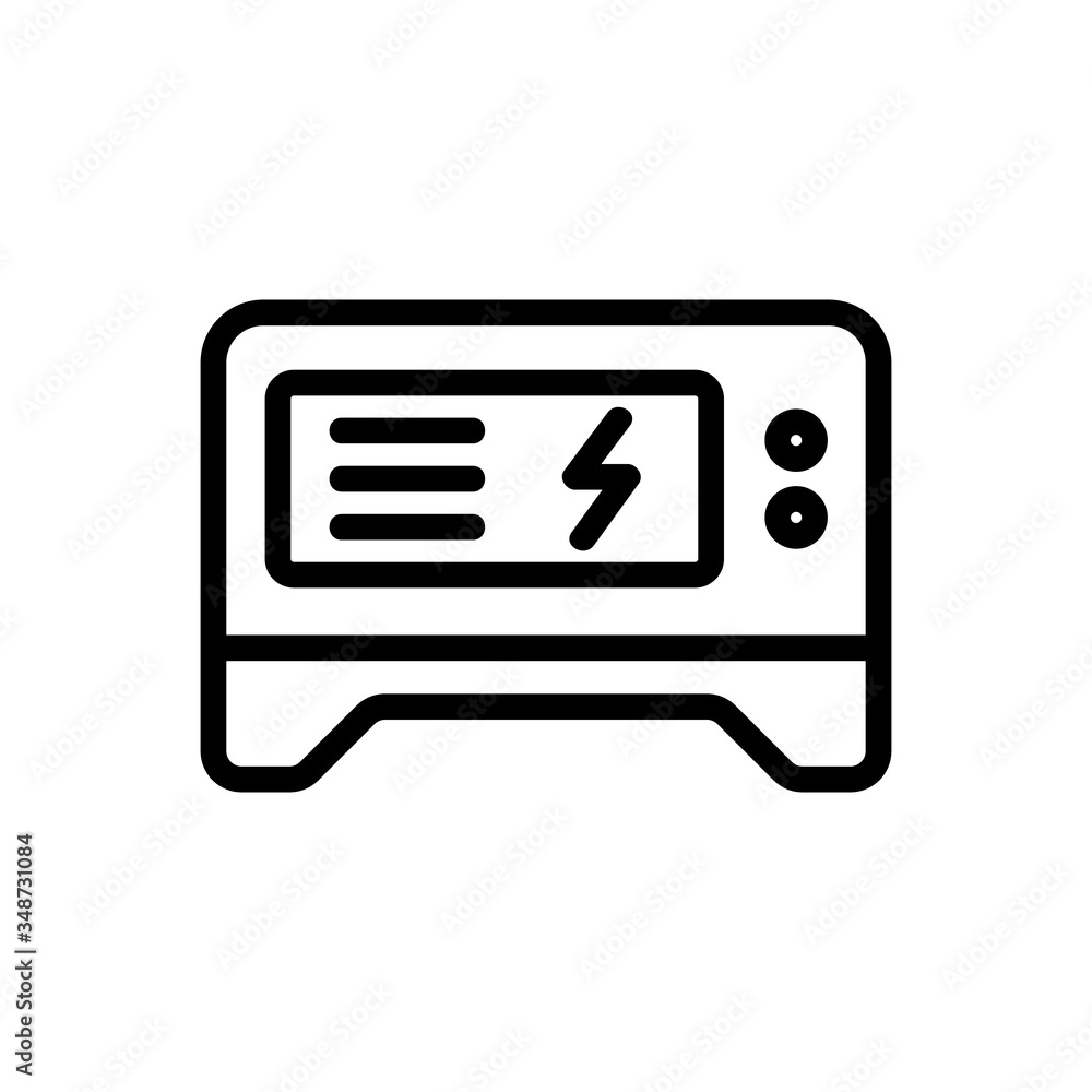 stable electric generator icon vector. stable electric generator sign ...