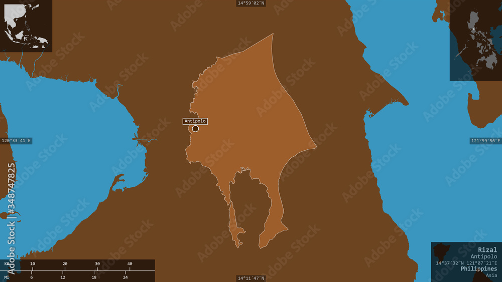 Rizal, Philippines - composition. Pattern Stock Illustration | Adobe Stock