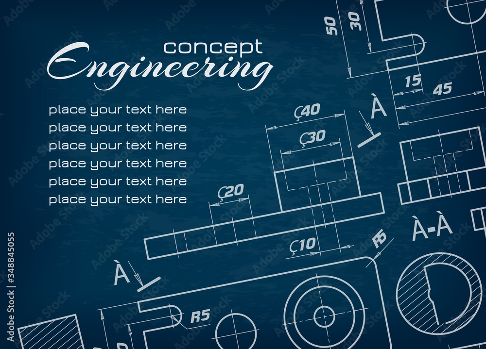 Stock-Vektorgrafik „Engineering concept. Abstract engineering ...