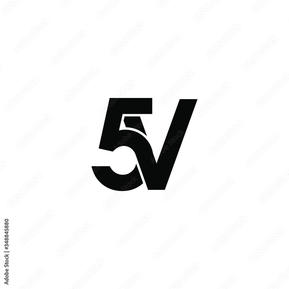 5v letter original monogram logo design 素材庫向量圖 | Adobe Stock