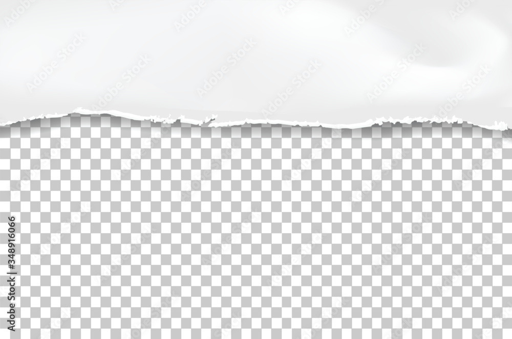 Torn paper edges for background. Ripped paper texture on transparent ...