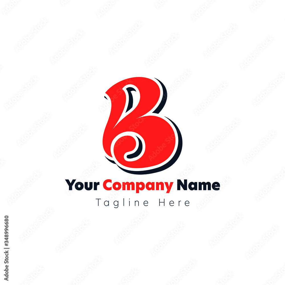 Letter B logo, Vector Art minimalist, flat, Concepts, Abstract, Company ...
