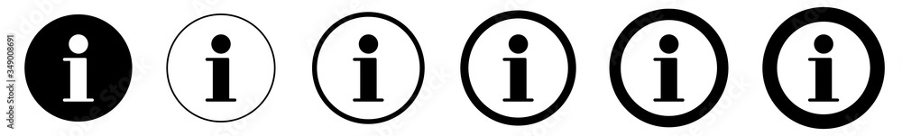 Info Point Icon Black Circle | Information Illustration | i Point ...