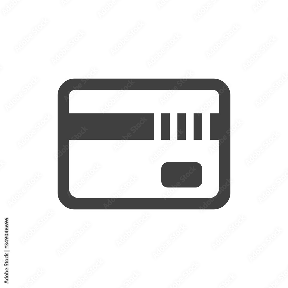 Vector de Stock Credit card icon outline vector illustration bank ...