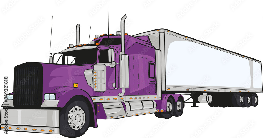 cartoon truckm truck,truck with trailer,lorry Stock Illustration ...