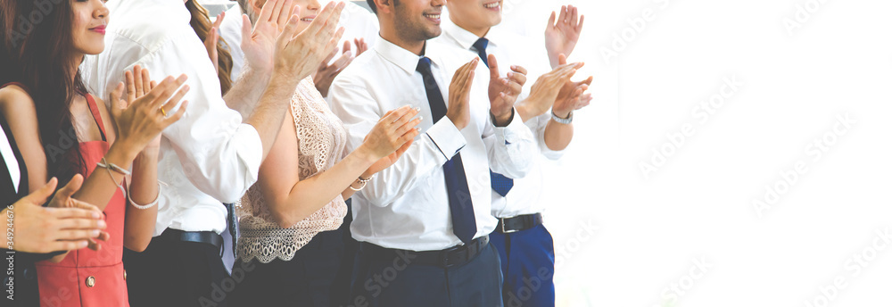 Congratulation, Celebration, Success and winner concept. audience ...