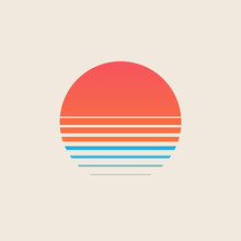 Retro Sun And Ocean Free Stock Photo - Public Domain Pictures