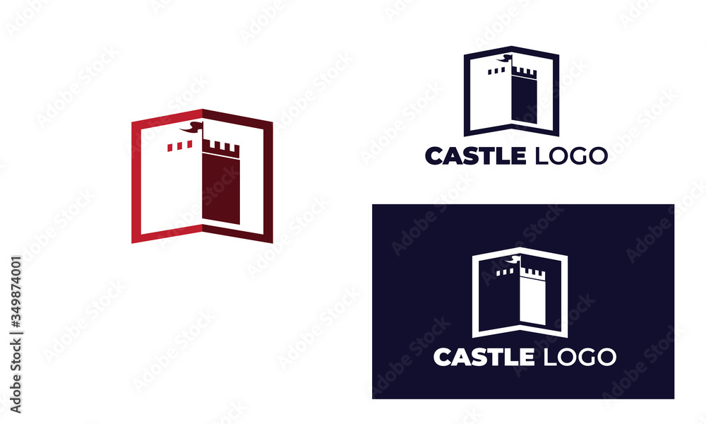 Castle logo with Modern style for Real Estate Logo, Construction ...