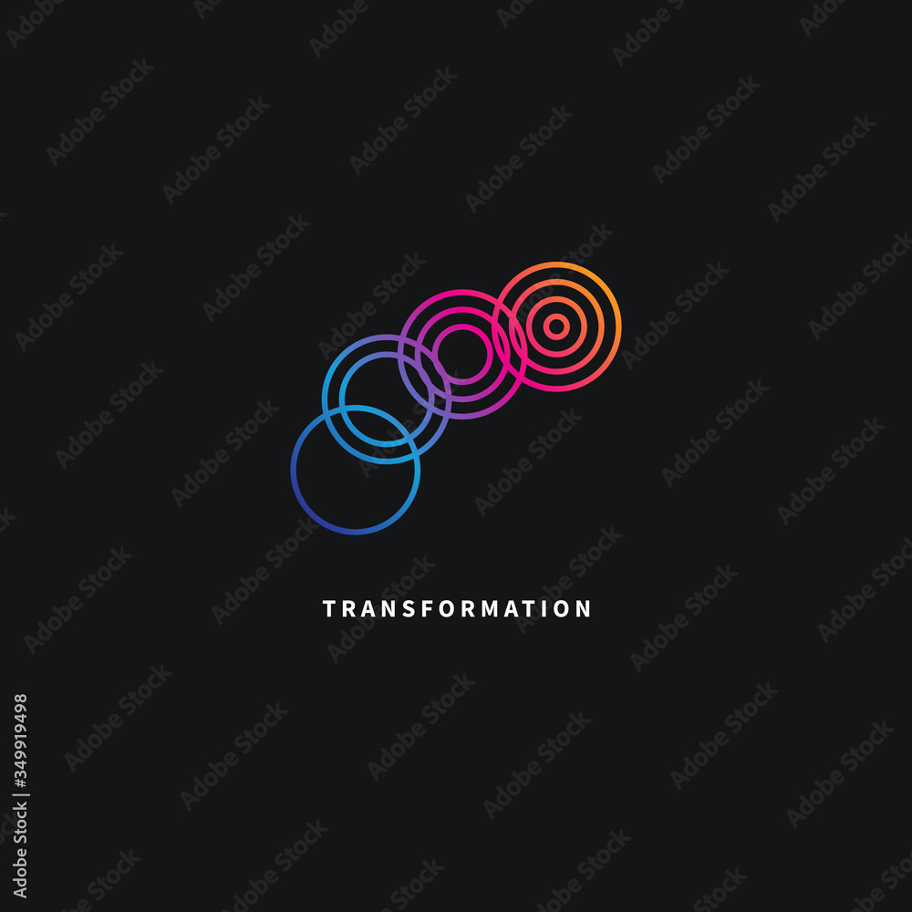 Logo change, transformation Stock Vector | Adobe Stock