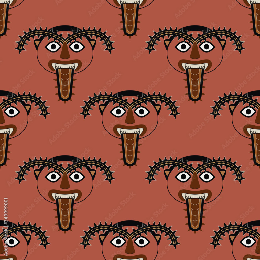 Seamless ethnic pattern with Native American ancient motifs from Nasca ...