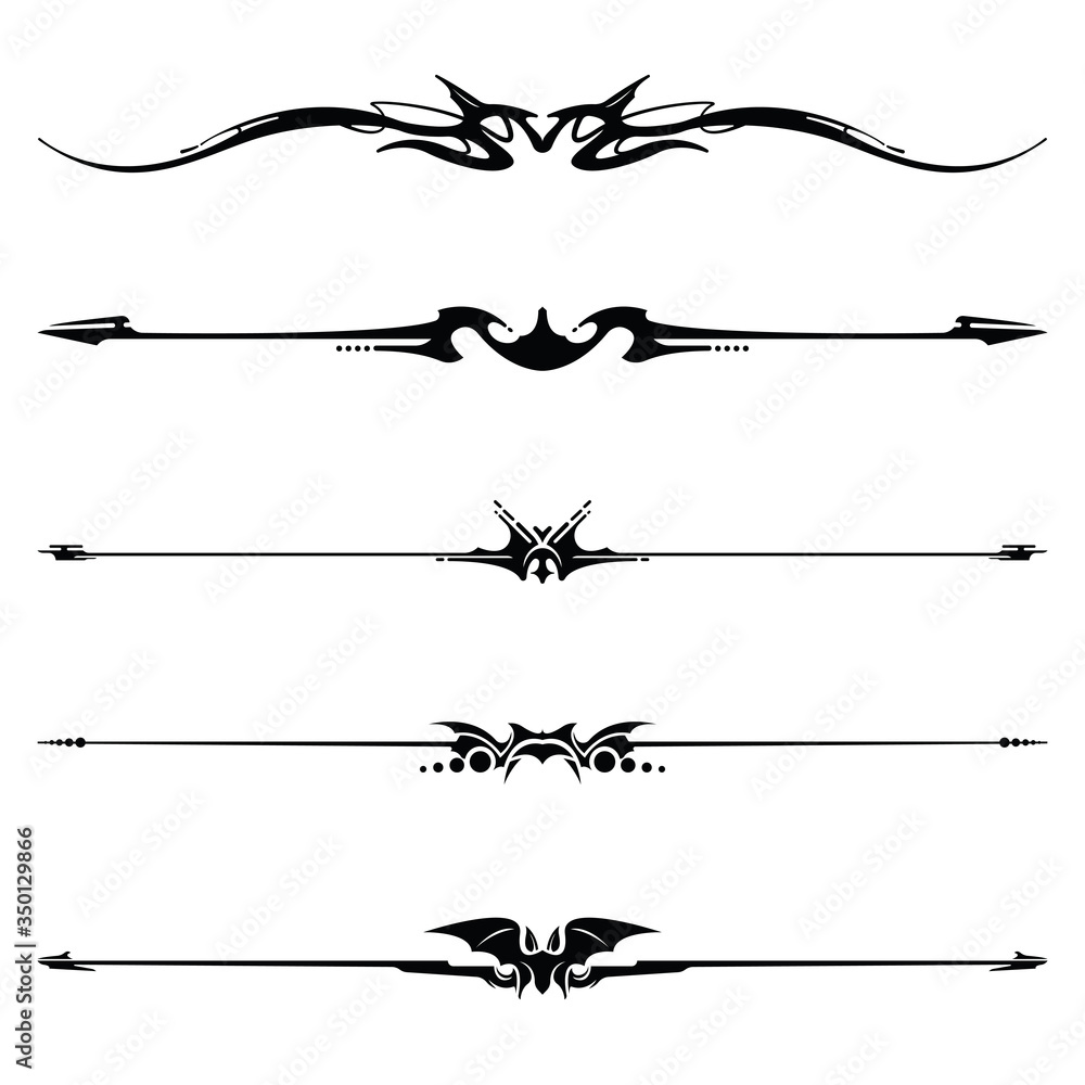 Decorative elements, border and page rules Stock Vector | Adobe Stock