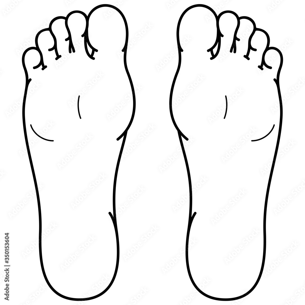 Left and right foot soles Stock Vector | Adobe Stock