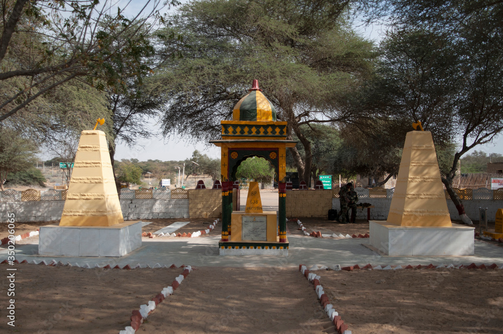 War Memorial, Longewala, Jaisalmer district, close to the Pakistan ...