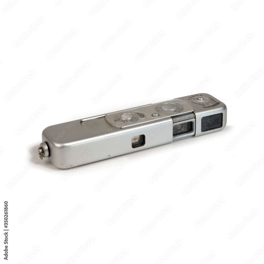Professional vintage analog silver mini viewfinder pocket camera with ...