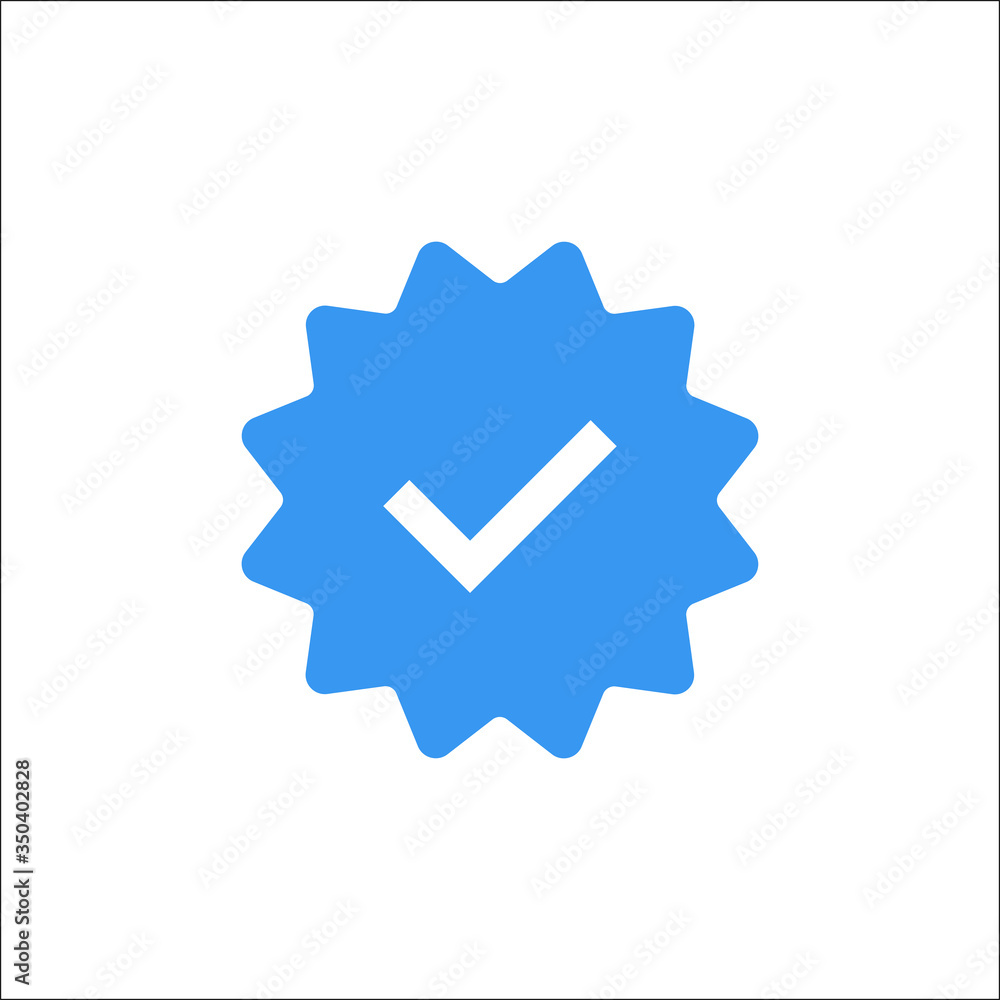Vetor Instagram verified badge icon. VectorIllustration do Stock ...