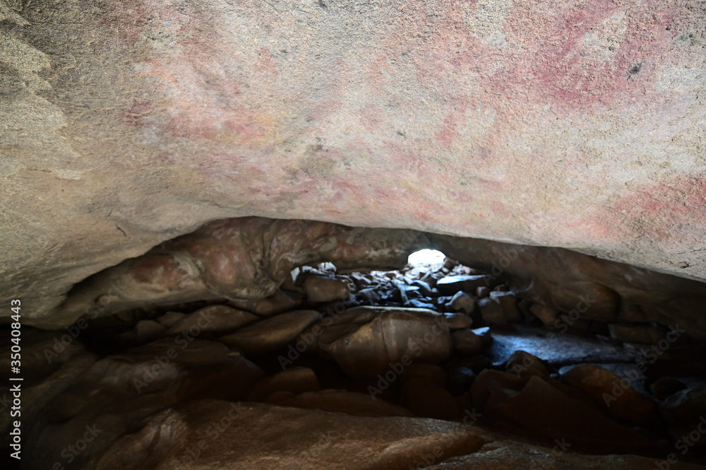 Ancient Aboriginal Australian indigenous rock painting in Western ...