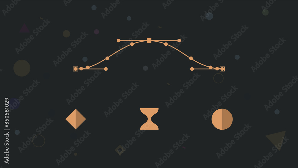 Keyframe Essentials in After Effects easy ease . motion graphics icon Stock Vector | Adobe Stock