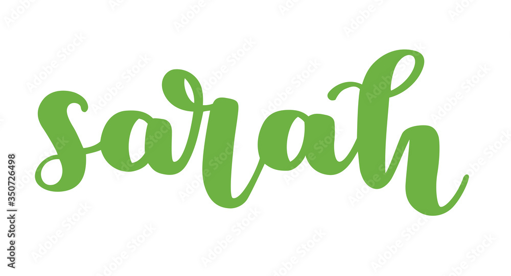 German spelling of the female name Sarah. German lettering. Deutsch ...