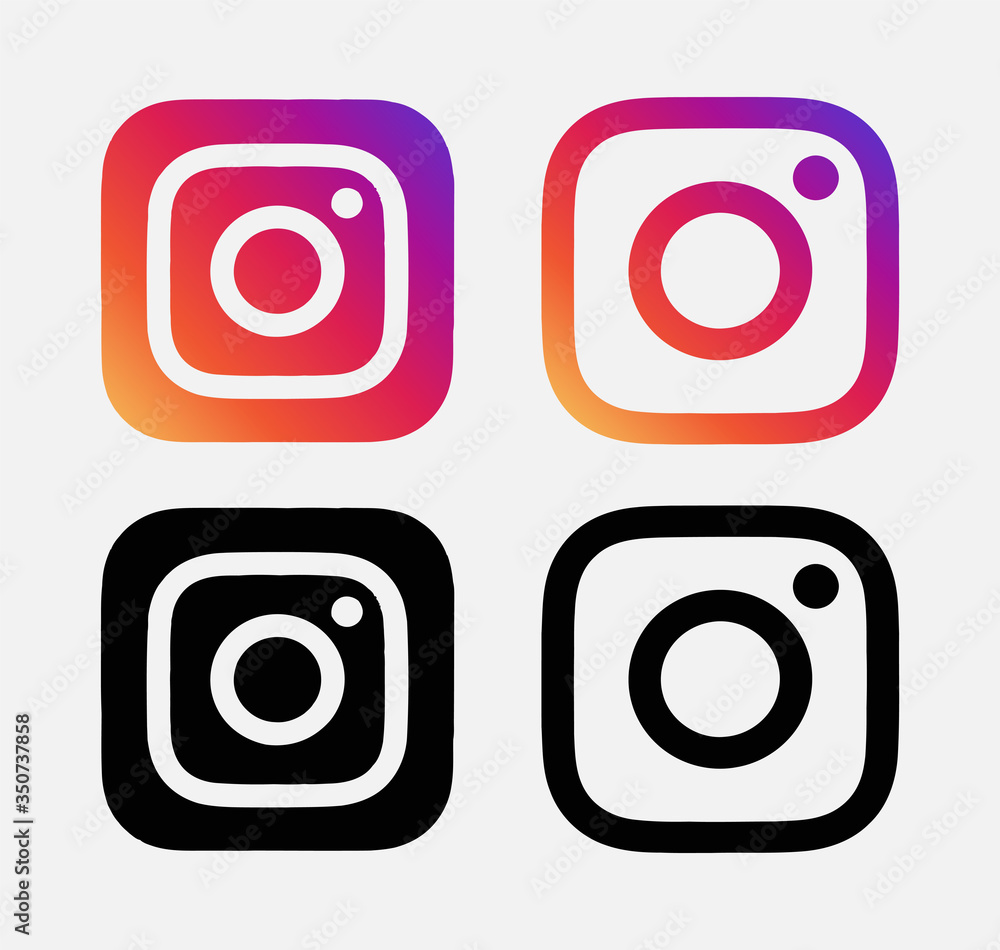 instagram icon. instagram logo. instagram sign Stock Illustration ...