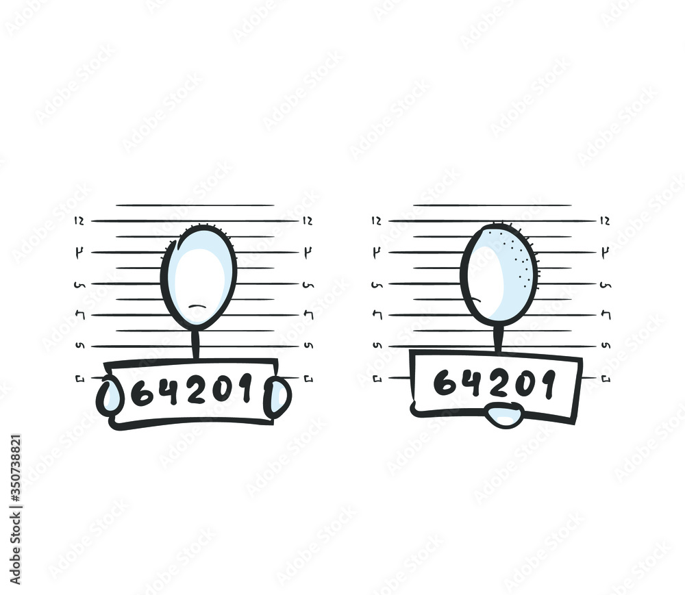 Mug shot in police station. Arrested criminal photo with number. Hand ...