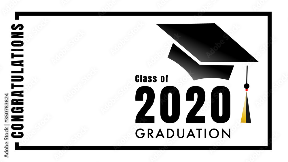 Congratulations Class of 2020 Graduation logo simple. Template for ...