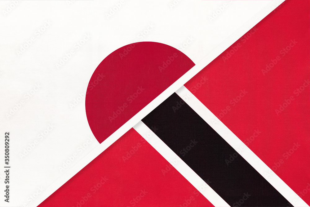 Japan and Trinidad and Tobago, symbol of two national flags ...