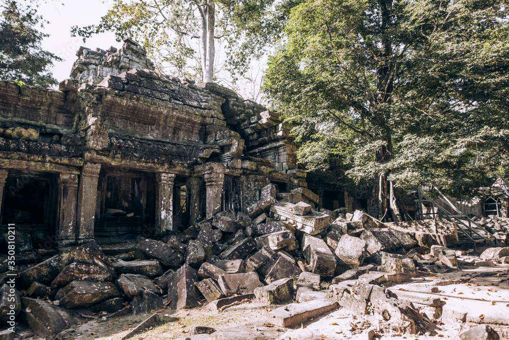 Cambodia. Angor Wat. Temple of the prom. The temple where they shot the ...