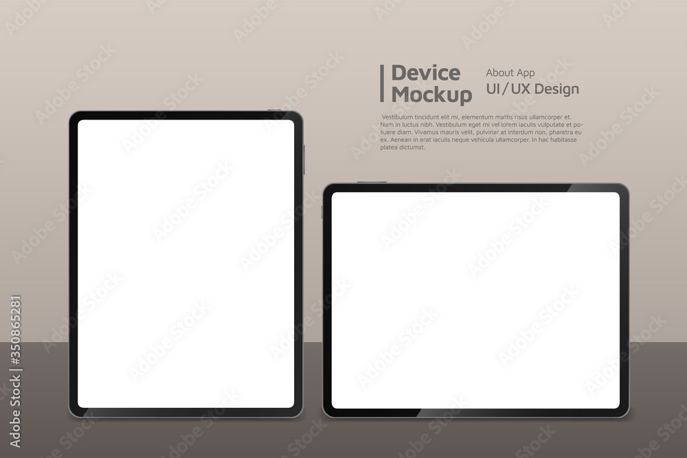 Tablet isometric perspective view. Template for infographics or ...