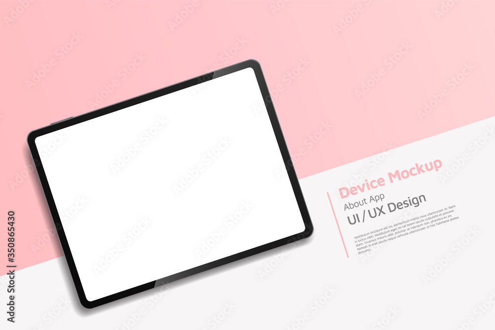 Tablet isometric perspective view. Template for infographics or ...