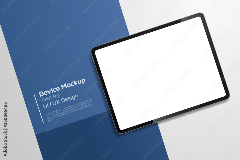 Tablet isometric perspective view. Template for infographics or ...