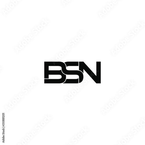 bsn letter original monogram logo design Stock Vector | Adobe Stock