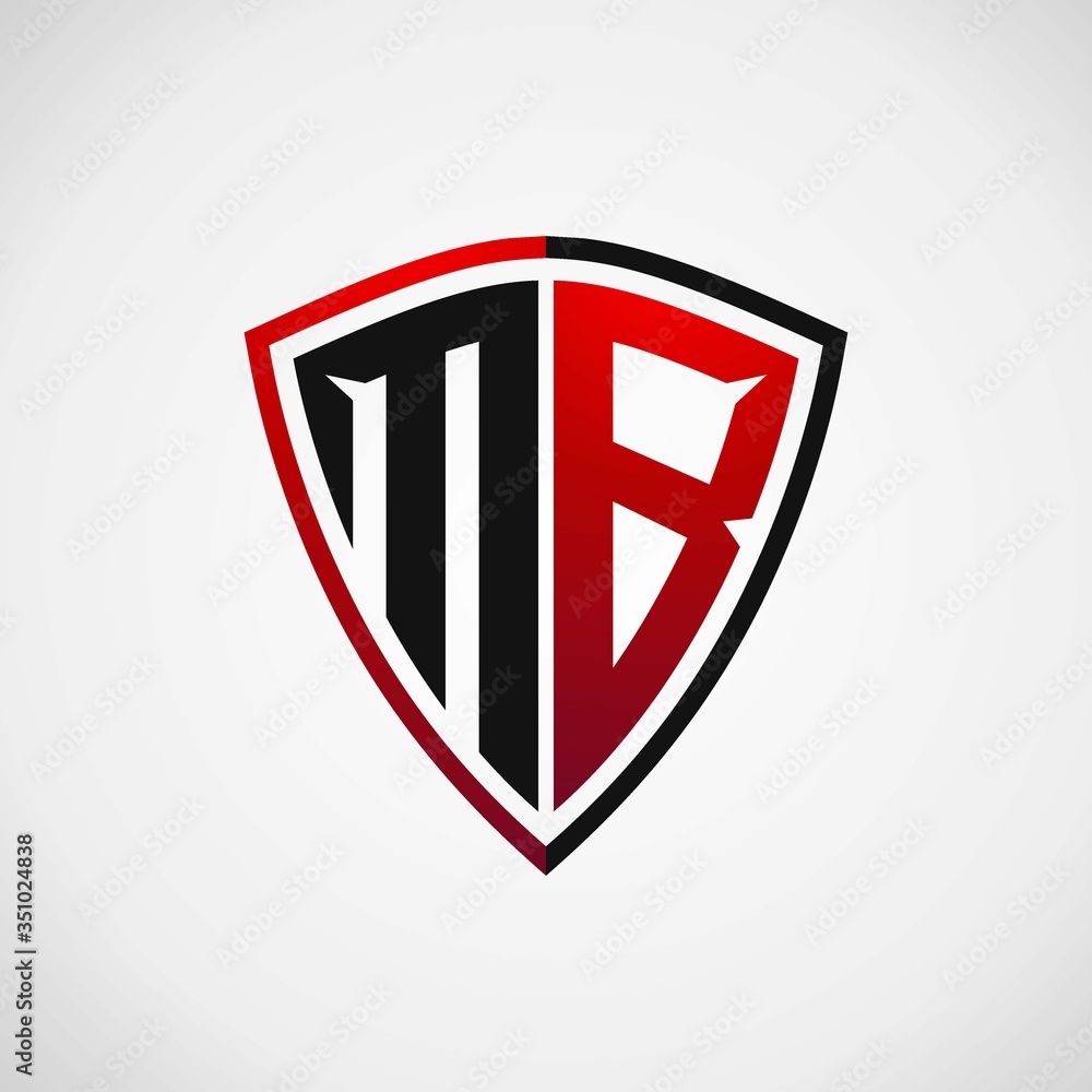 MB initials shield logo designs modern templates Stock Vector | Adobe Stock