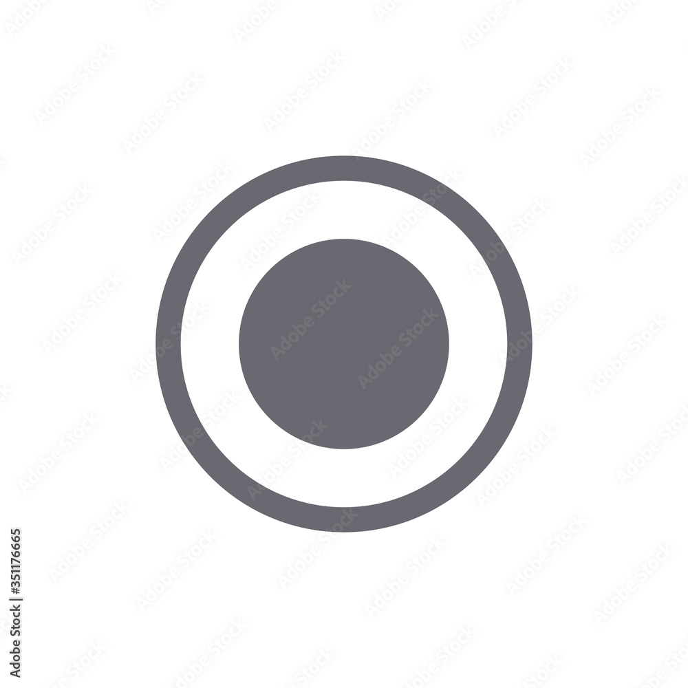 Screen recorder button. Screen record symbol modern simple vector icon ...