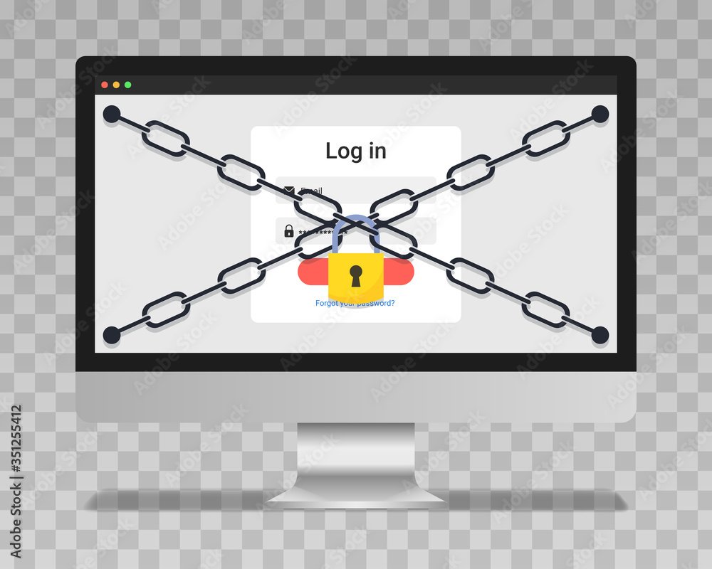Data protection, internet security concept infographic. Network secure ...