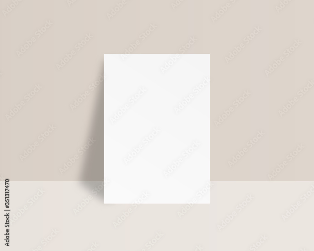 Blank white sheet of paper mockup. Empty paper template. Mockup vector ...