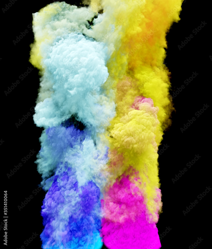 Colorful clouds, smoke effect flowing with turbulences and speed. Cloud ...