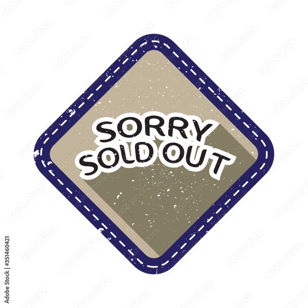 sorry sold out Stock Vector | Adobe Stock