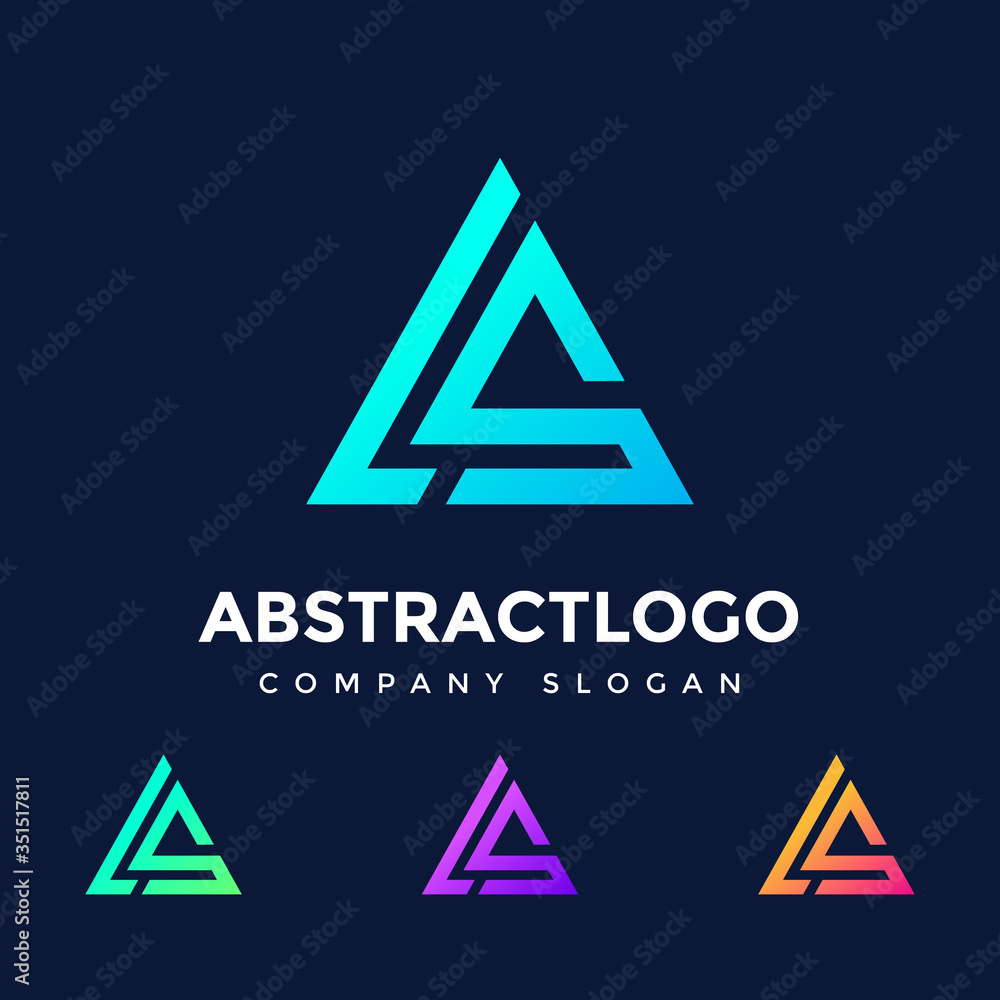 LS logo design - letter LS icon template elements - LS Initial Intro ...