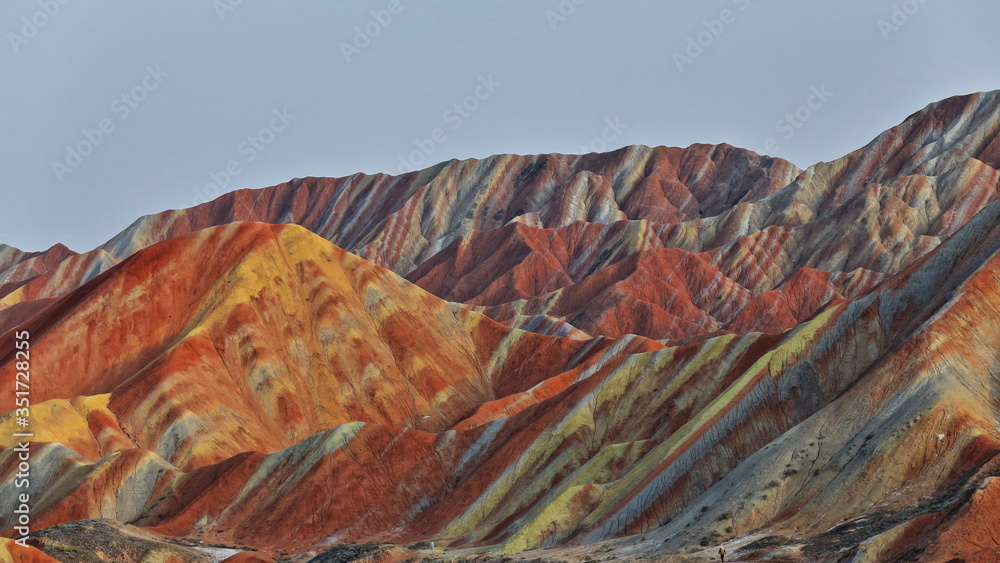 Seven-Color-Mountain landform from Colorful-Clouds Observation Deck ...