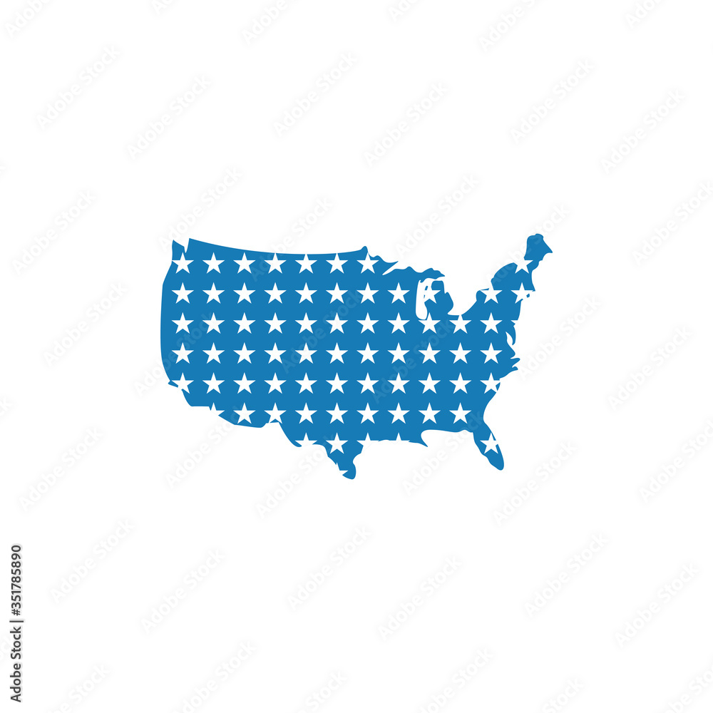 Usa map graphic design template vector isolated Stock Vector | Adobe Stock