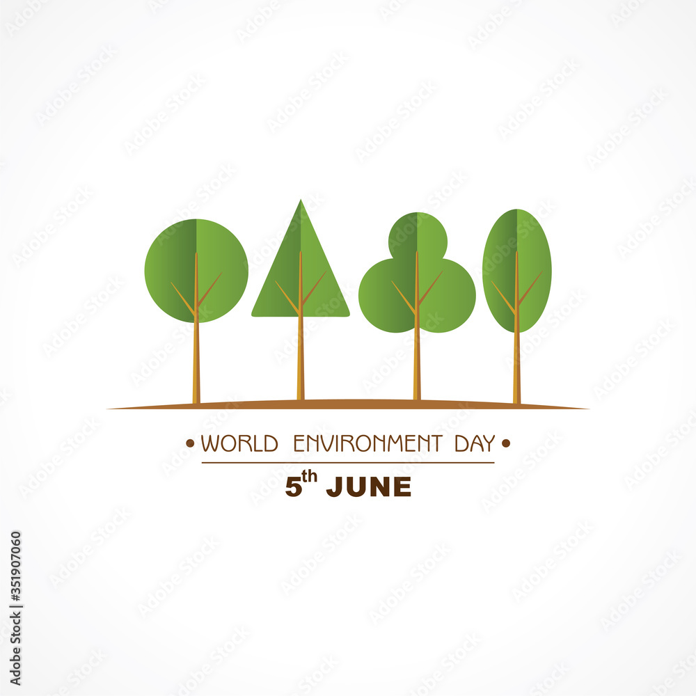 Vector de Stock World Environment day concept logo design - 5th June World Environment day ...