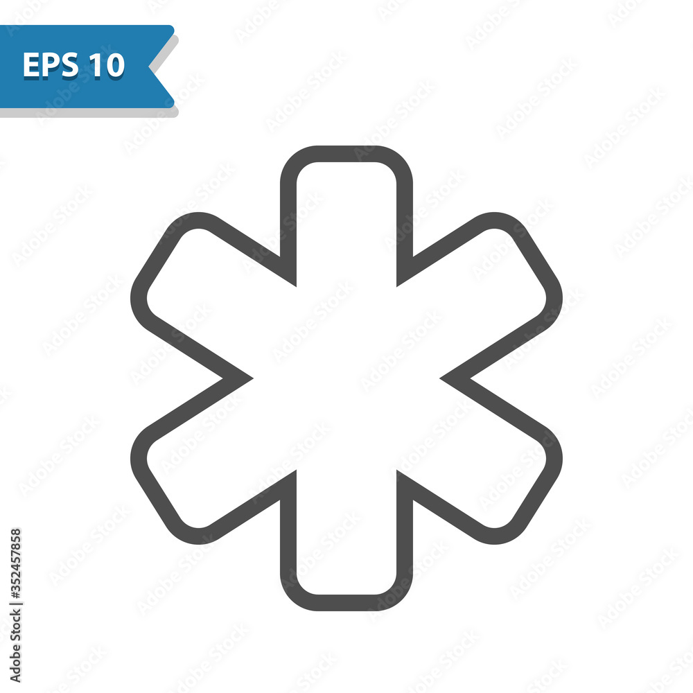 Star of Life Icon Stock Vector | Adobe Stock