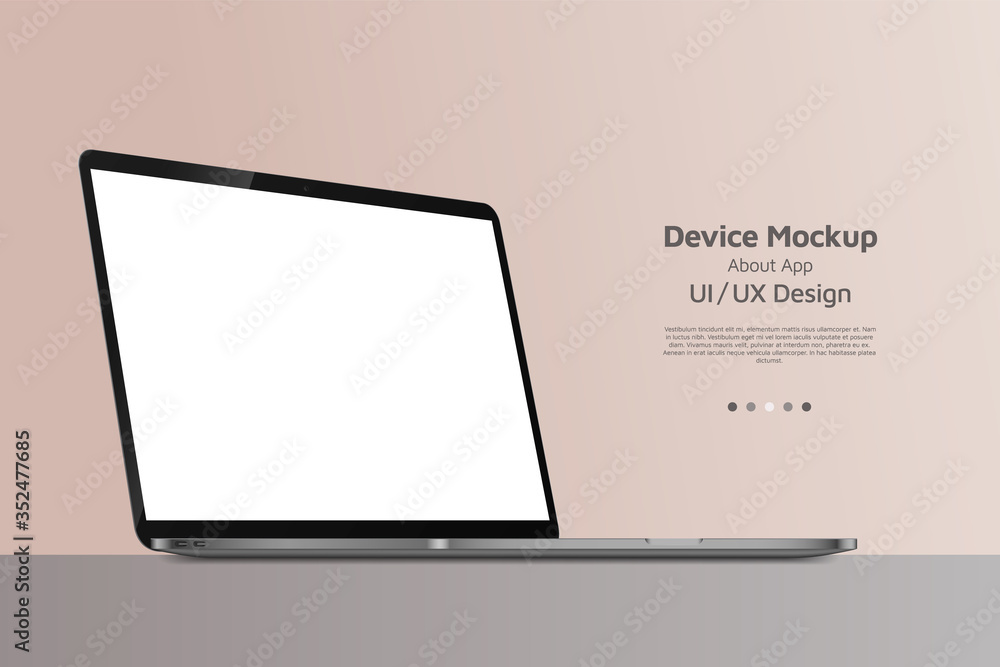 Laptop isometric perspective view. Template for infographics or ...