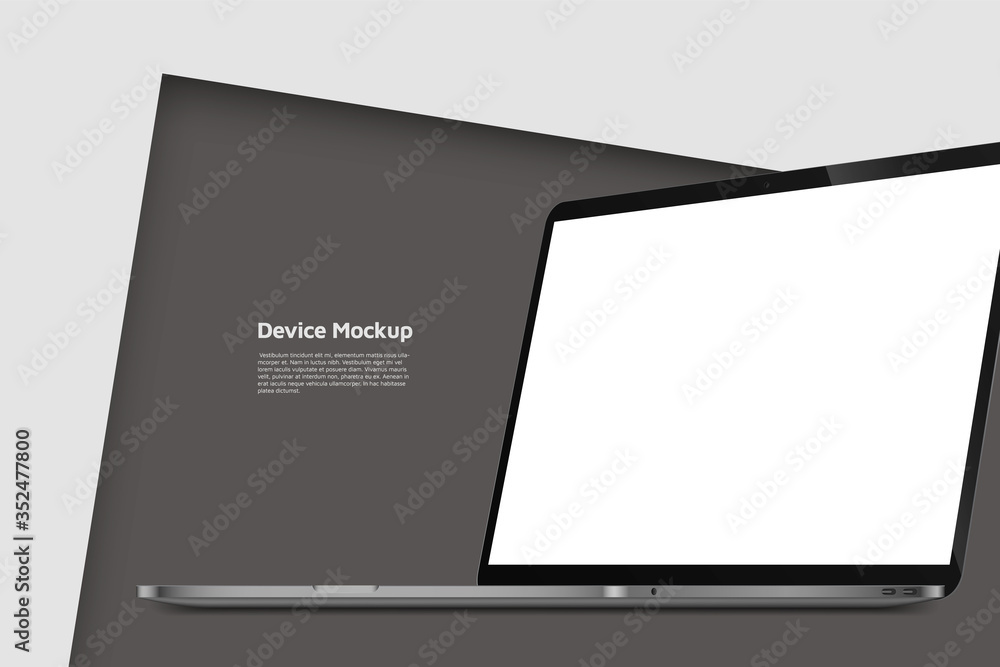 Laptop isometric perspective view. Template for infographics or ...