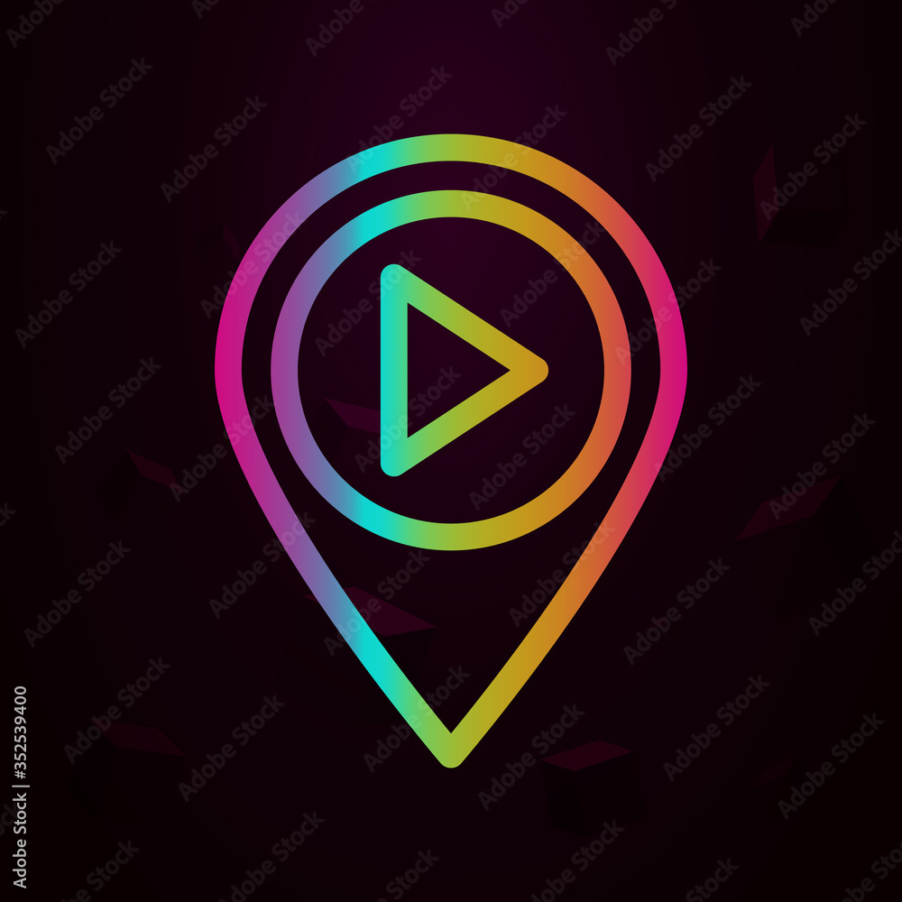 Theatre location nolan icon Simple thin line, outline vector of theater ...