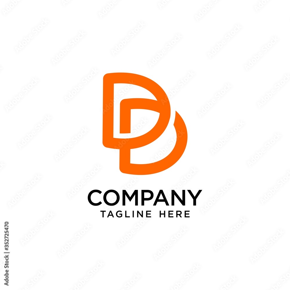 Double D logo vektor design . DD logo design Stock Vector | Adobe Stock