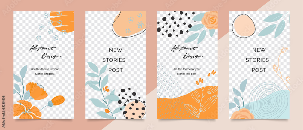 Design backgrounds for social media post and stories. Photo frame ...