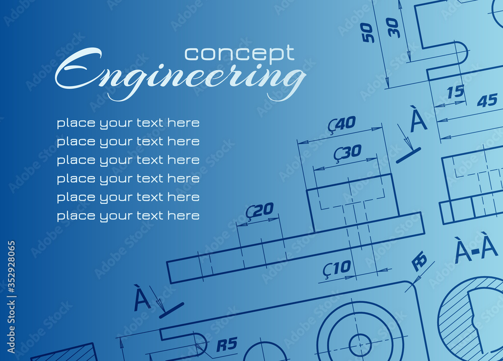 Engineering concept. Abstract engineering background for design ...