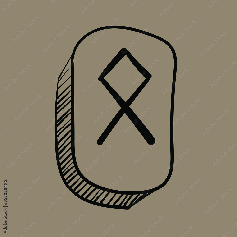Runes. Futhark. Stone. Divination. Ancient occult and magic symbols ...