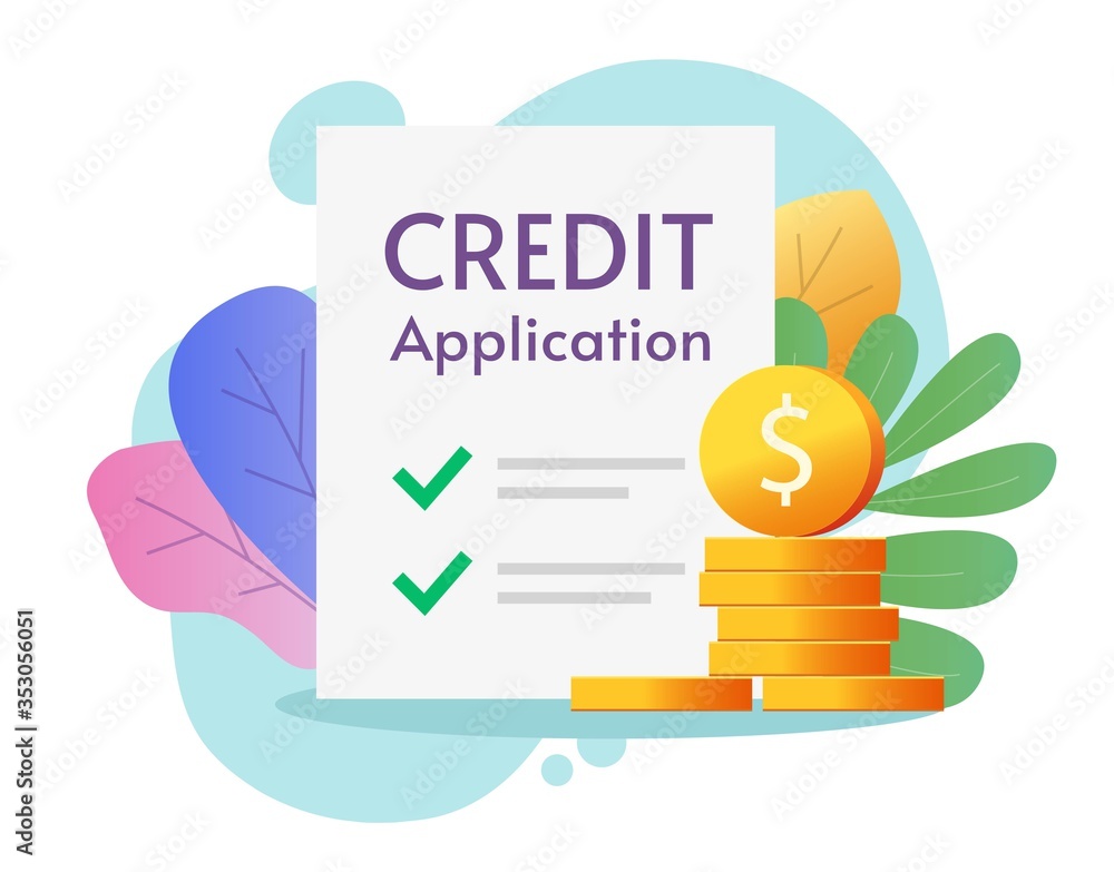 Credit loan application form approved or success paper claim financial ...